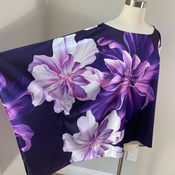Boston Proper | Tops | Boston Proper Womens Lxl Bright Purple Floral ...